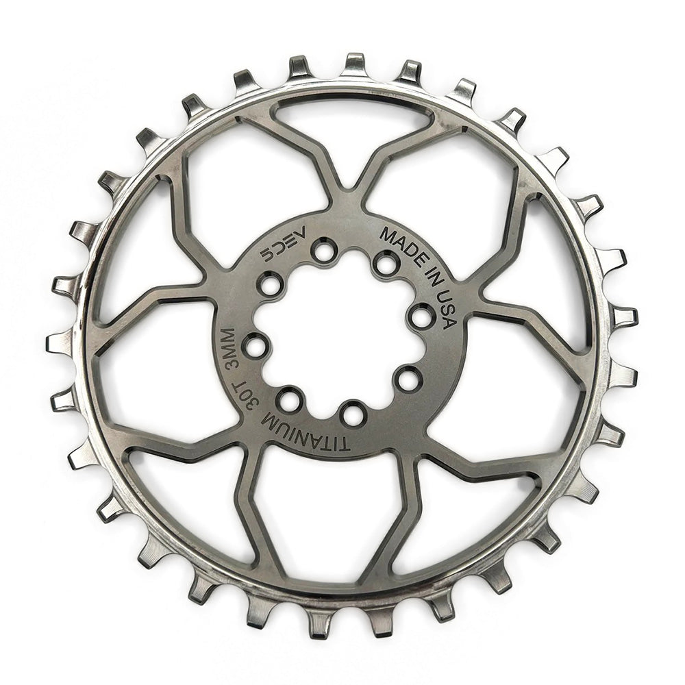 The 5Dev 8-Bolt Direct Mount Titanium Chainring for sale Ireland