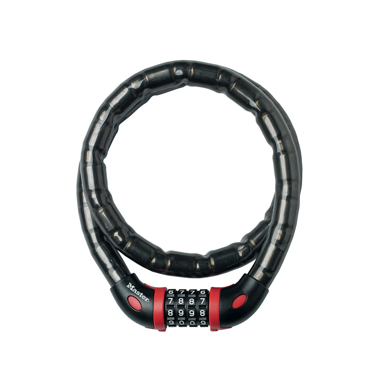 The MASTERLOCK ARMOURED STEEL COILED LOCK 4 DIGIT RESETTABLE ...